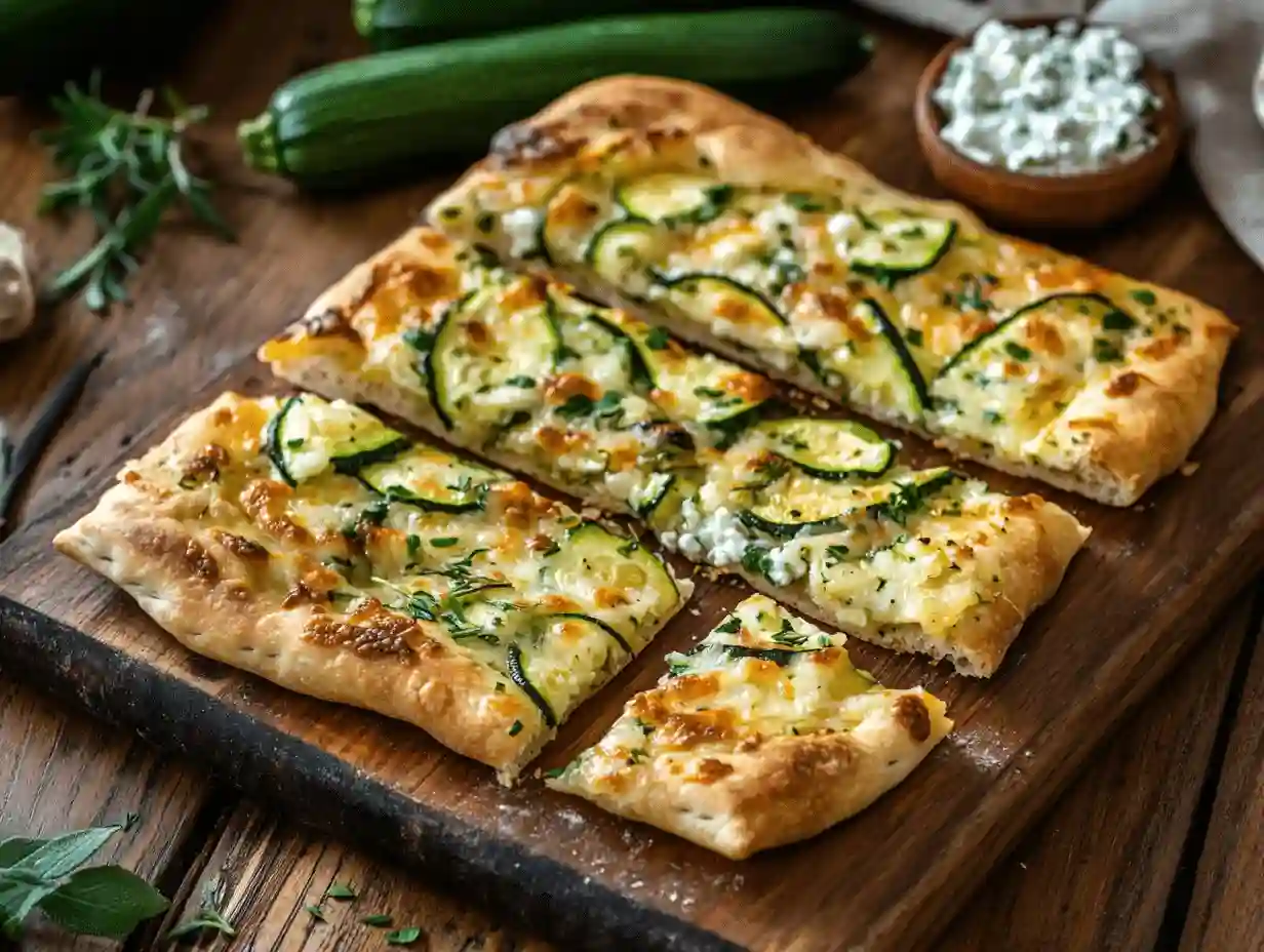 Zucchini and Cottage Cheese Flatbread 5-Star Easy Recipe